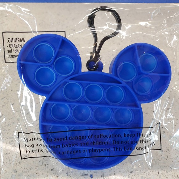 Disney | Toys | Disney Mickey Mouse Ears Popper Fidget Keychain In Blue ...